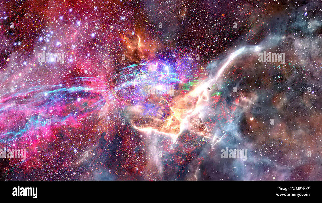 Universe filled with stars, nebula and galaxy. Elements of this image ...