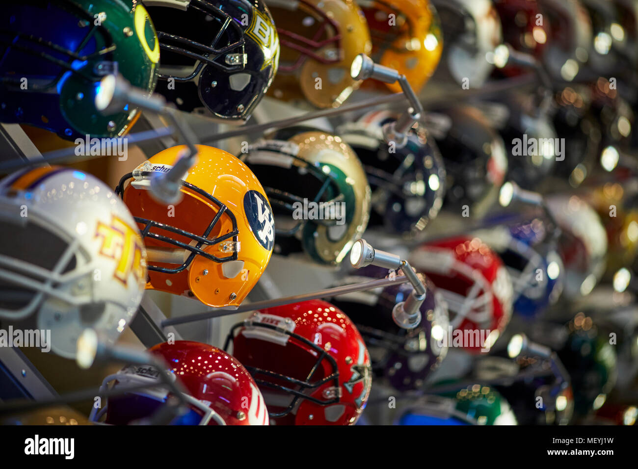 Atlanta capital of the U.S. state of Georgia, Football helmet wall ...