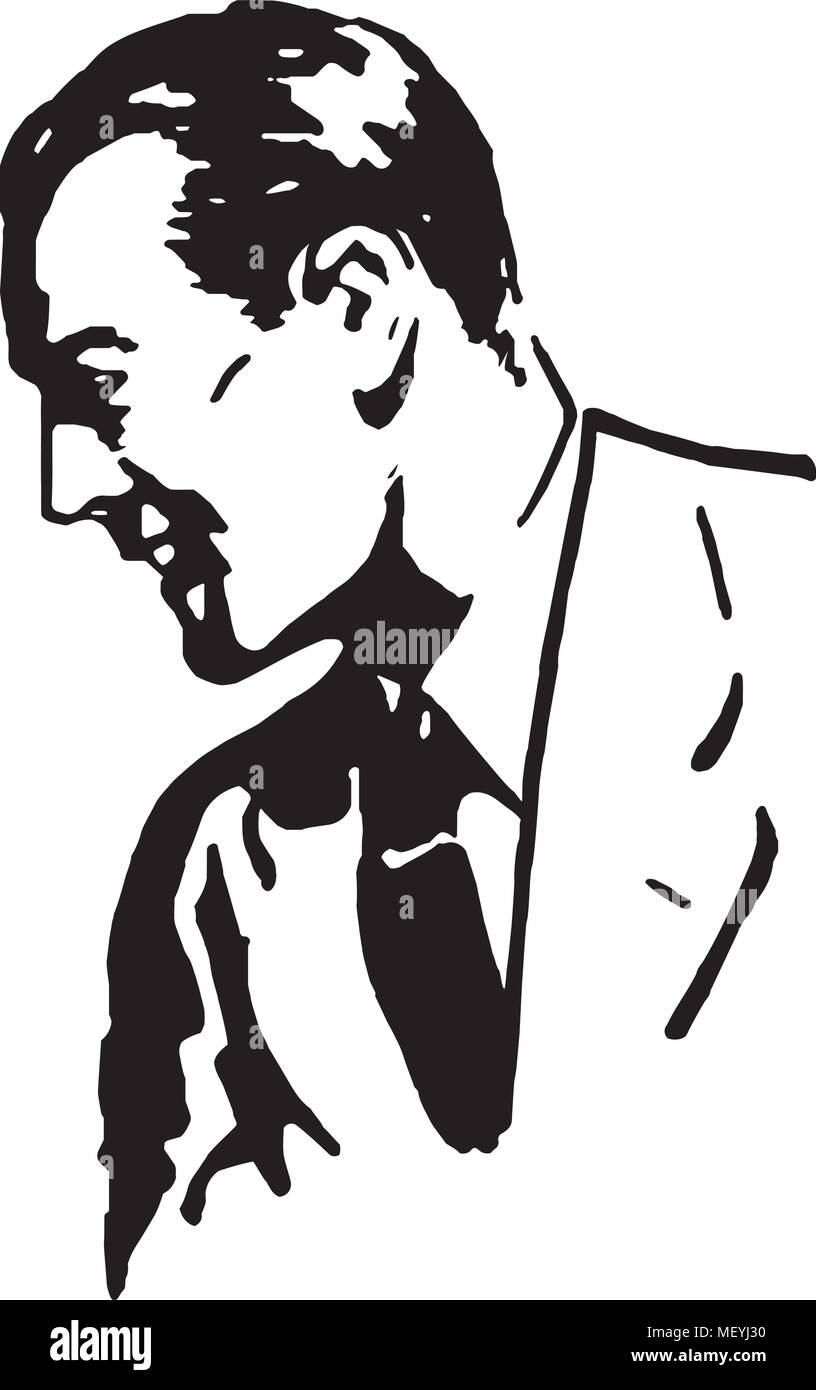 Vintage illustration people working Stock Vector Images - Alamy