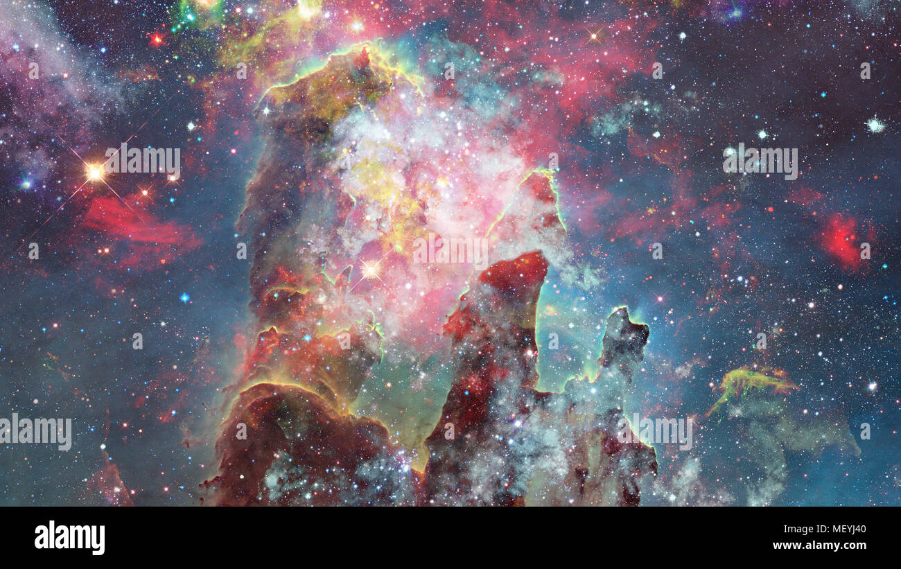 Group of bright massive stars in the nebula. Elements of this image ...