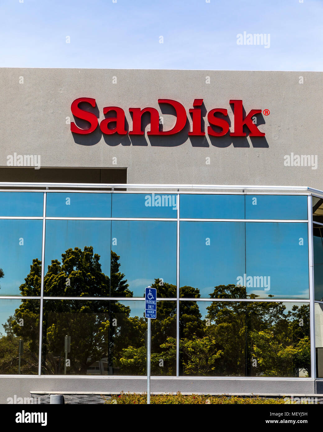 Sandisk Corporation in the Silicon Valley of Northern California USA ...