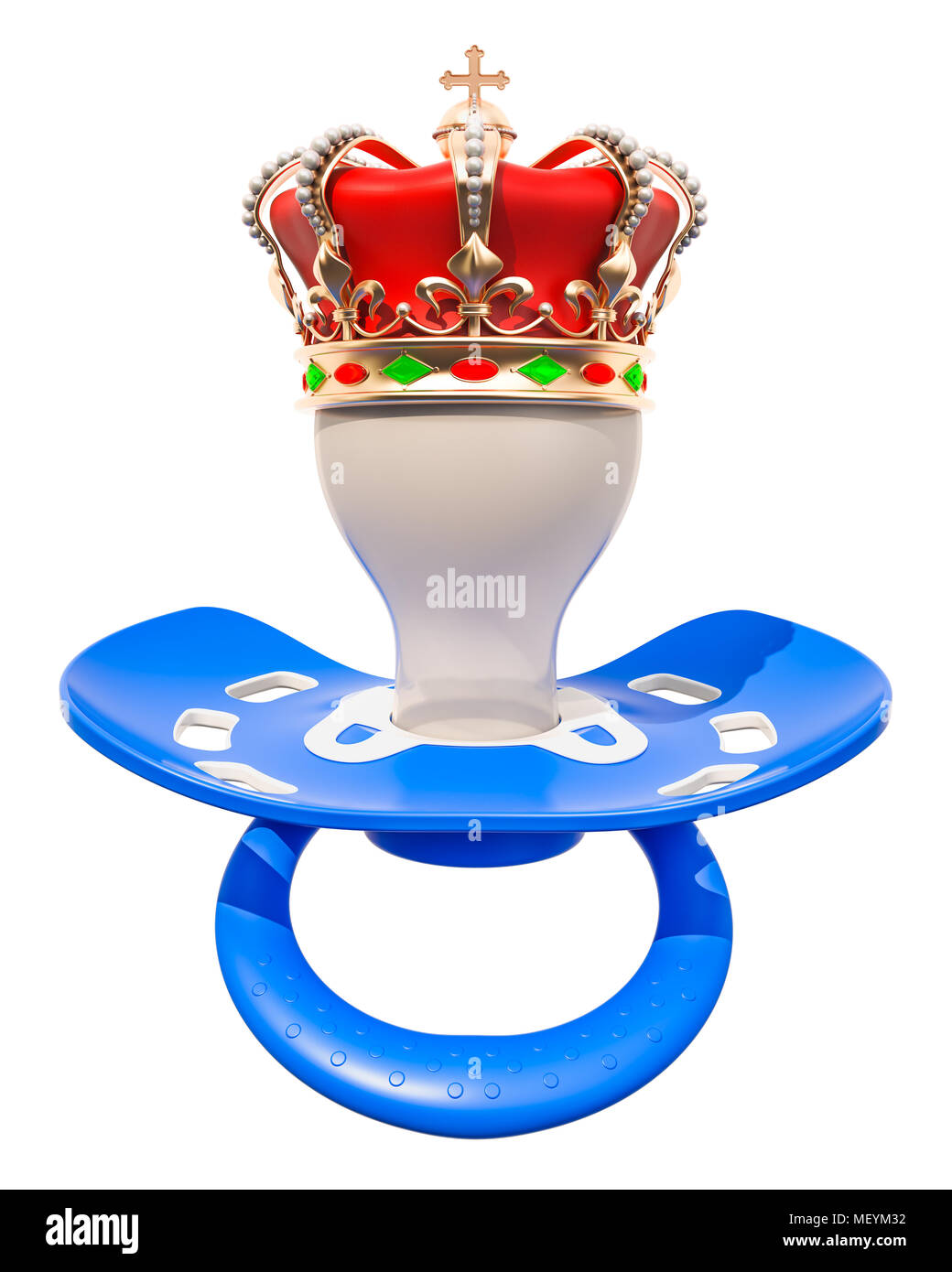 Royal baby concept, 3D rendering isolated on white background Stock ...