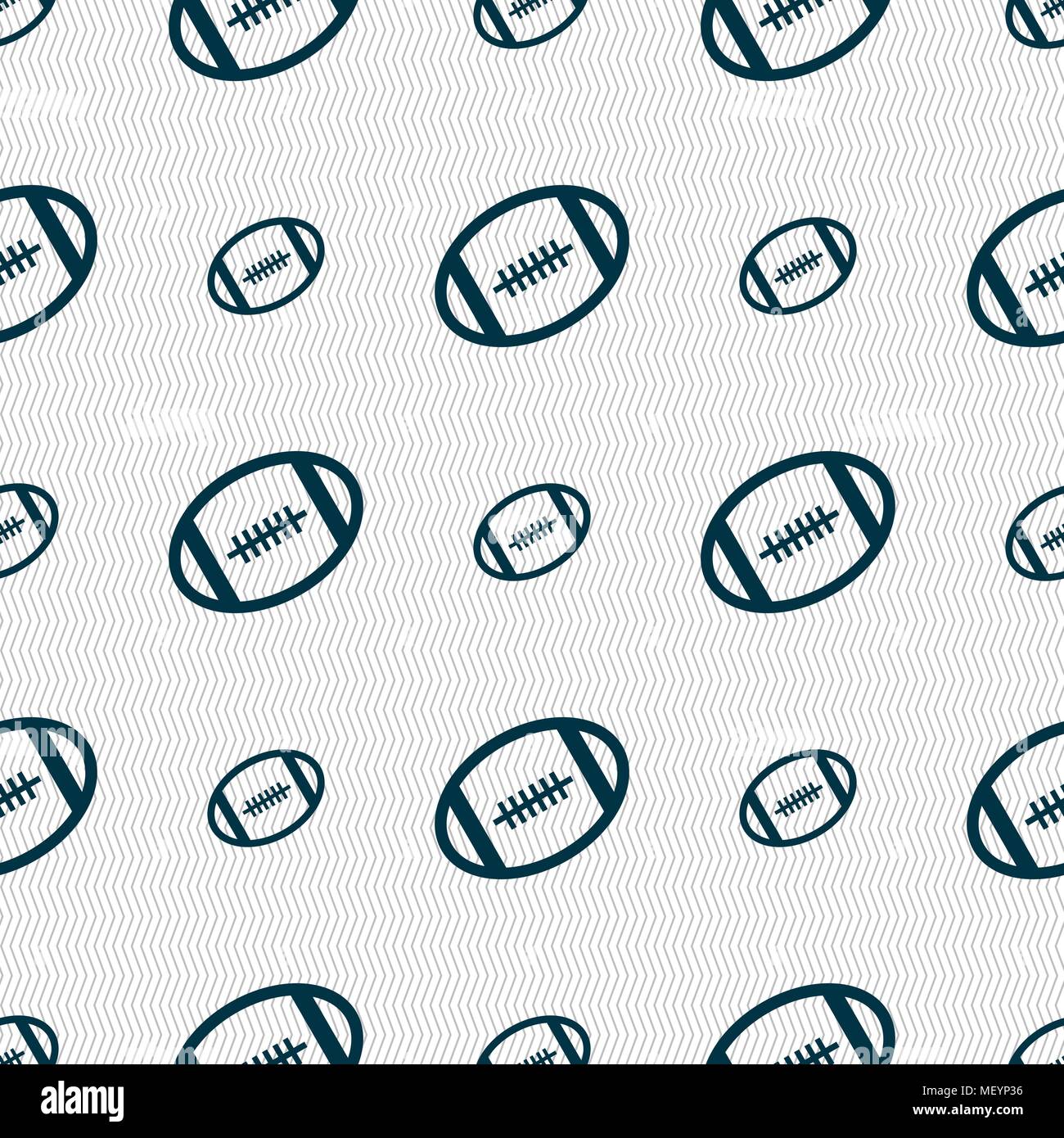american football icon sign. Seamless pattern with geometric texture ...