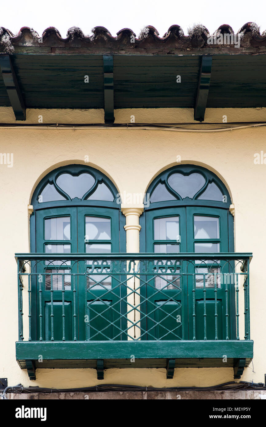 View at traditional window from Cusco, Peru Stock Photo - Alamy