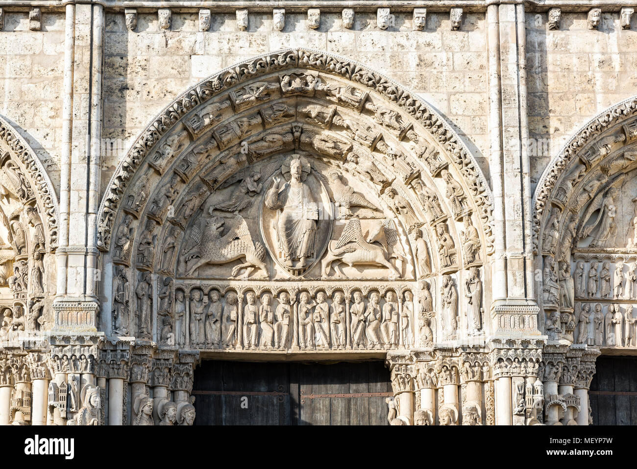 Royal Portal Of The Chartres Cathedral High Resolution Stock ...