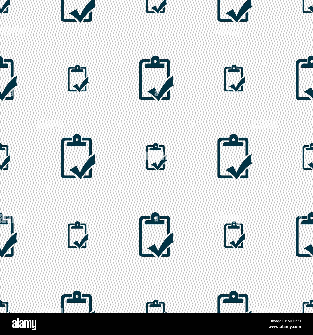 Document grammar control, Test, work complete icon sign. Seamless ...