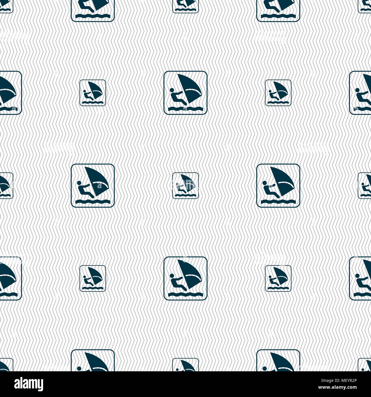 Windsurfing sign. Seamless pattern with geometric texture. Vector ...