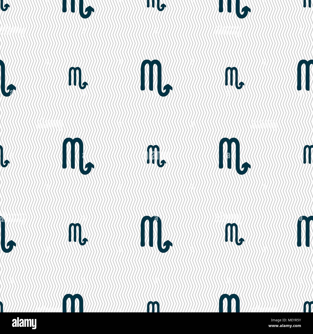 Scorpio sign. Seamless pattern with geometric texture. Vector ...