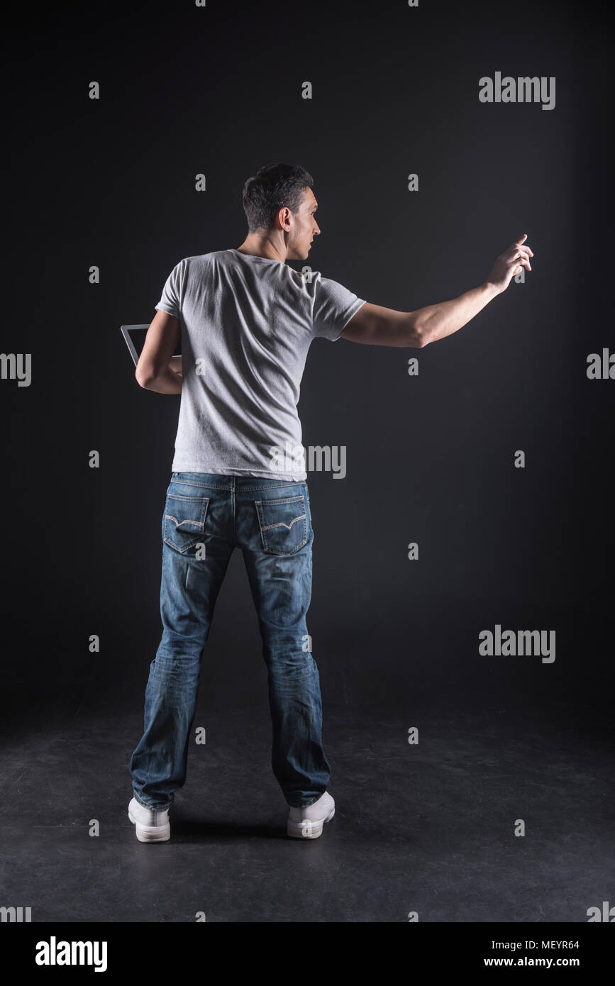 Man looking right hi-res stock photography and images - Alamy