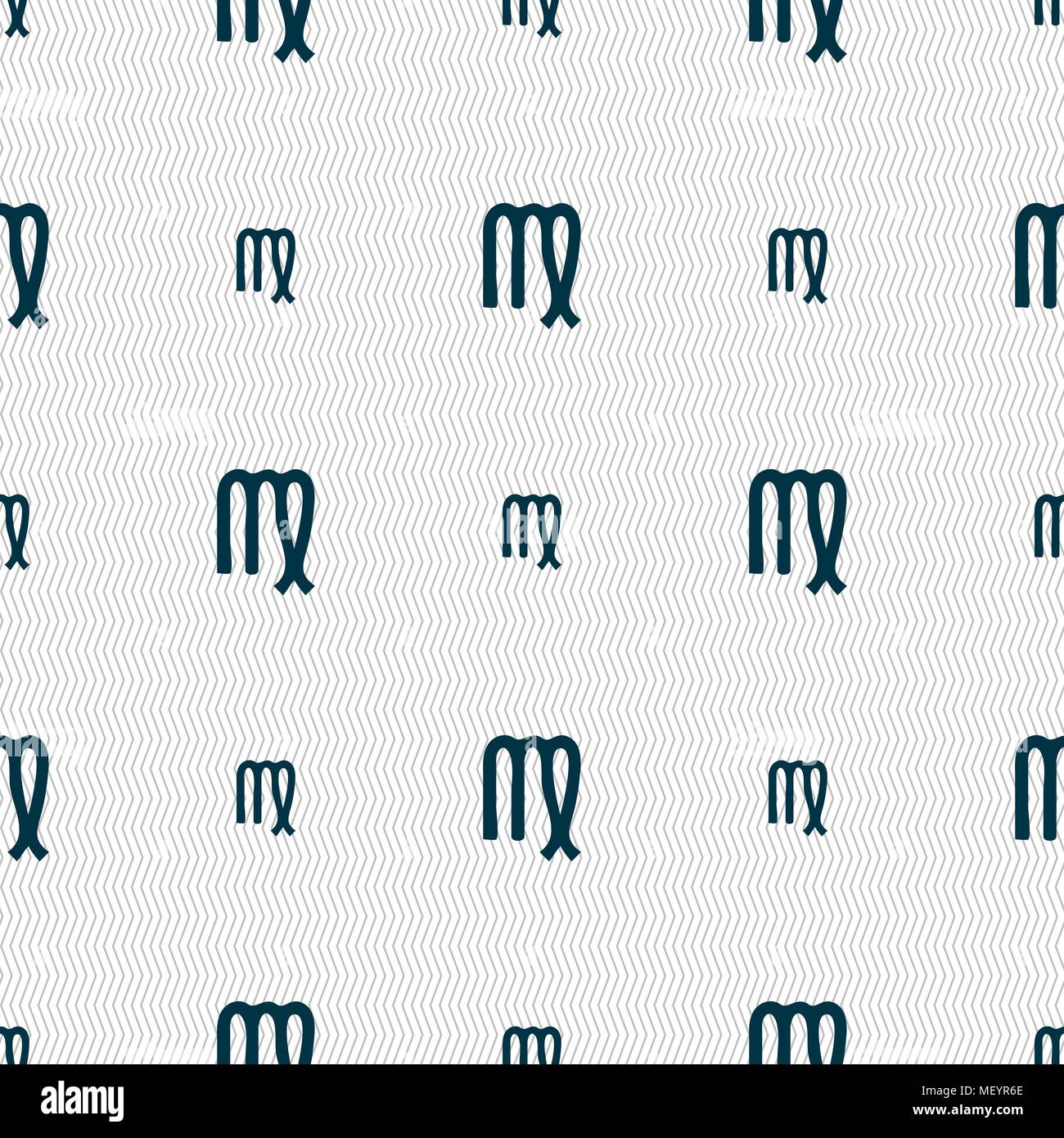 Virgo sign. Seamless pattern with geometric texture. Vector ...