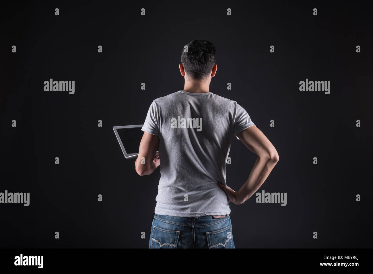 Serious smart man thinking Stock Photo - Alamy