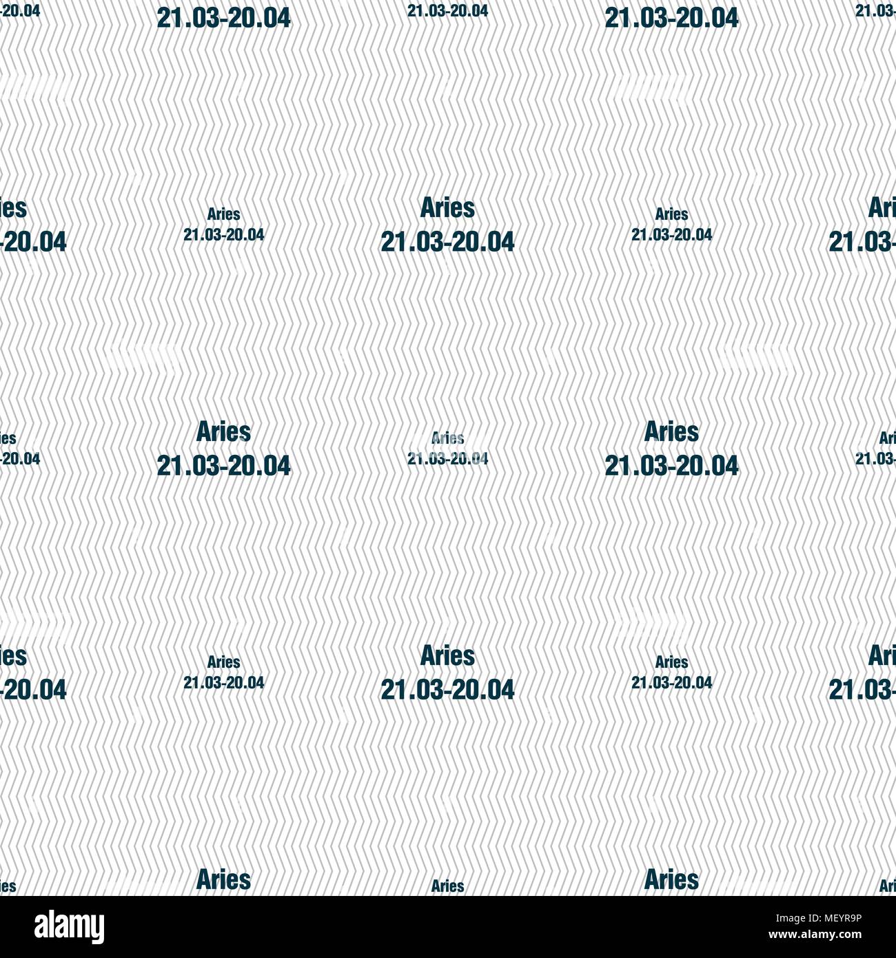 Decorative Zodiac Aries sign. Seamless pattern with geometric texture ...