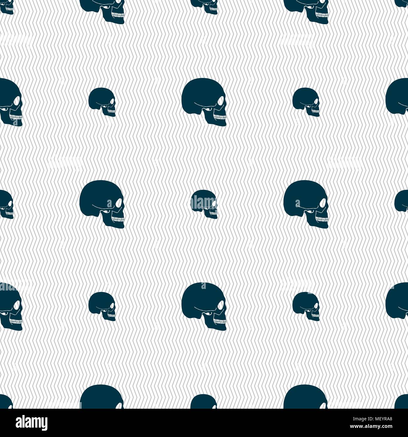 Skull sign. Seamless pattern with geometric texture. Vector ...