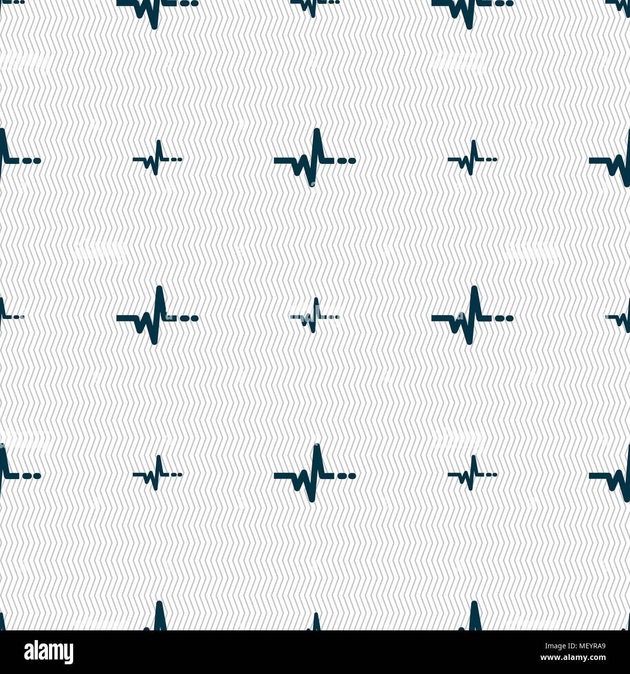 pulse sign. Seamless pattern with geometric texture. Vector ...