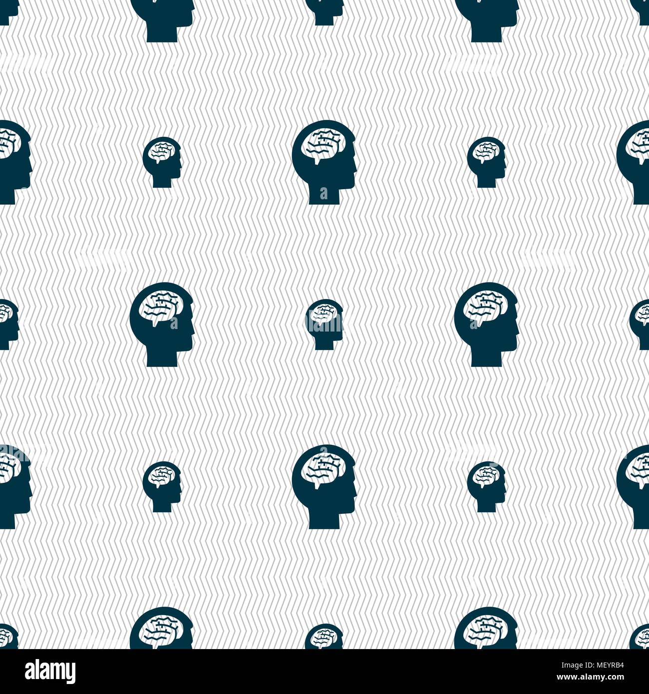 Brain sign. Seamless pattern with geometric texture. Vector ...