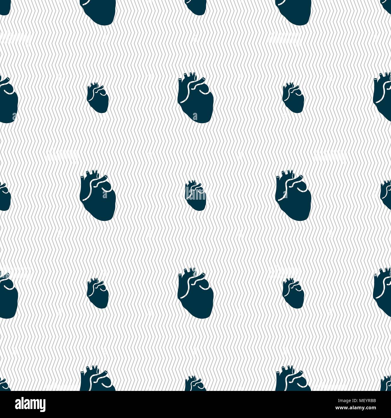 Human heart sign. Seamless pattern with geometric texture. Vector ...