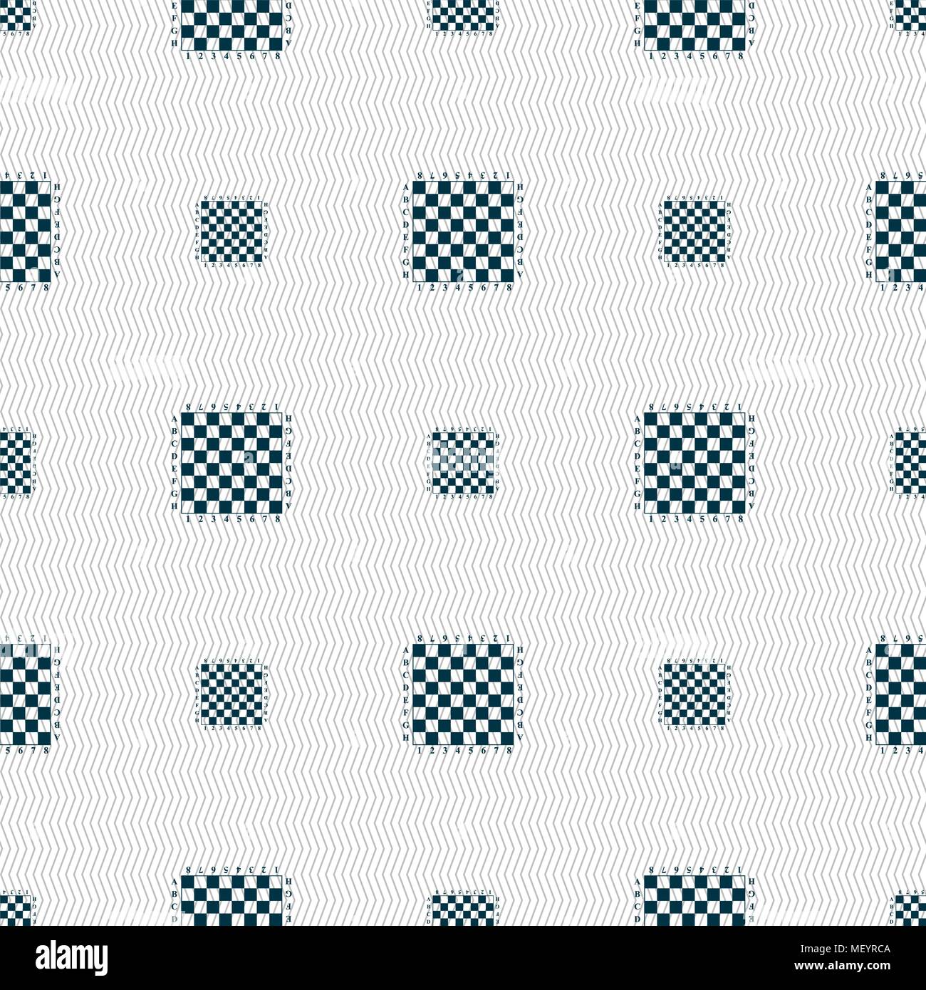 Modern Chess board sign. Seamless pattern with geometric texture ...