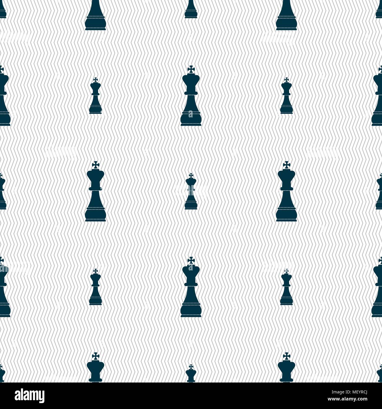 Chess king sign. Seamless pattern with geometric texture. Vector ...