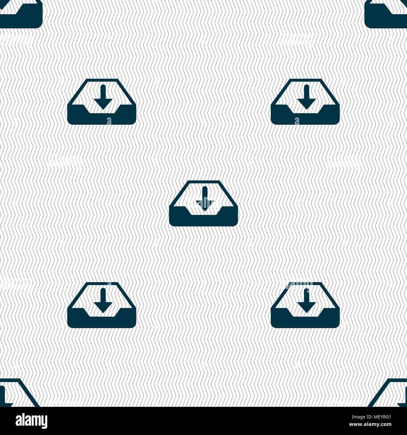 Restore icon sign. Seamless pattern with geometric texture. Vector ...