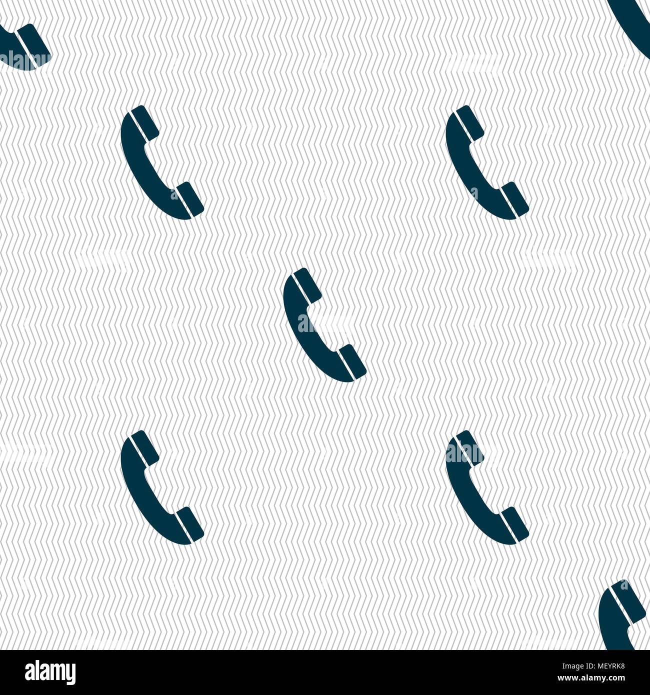 Call icon sign. Seamless pattern with geometric texture. Vector ...