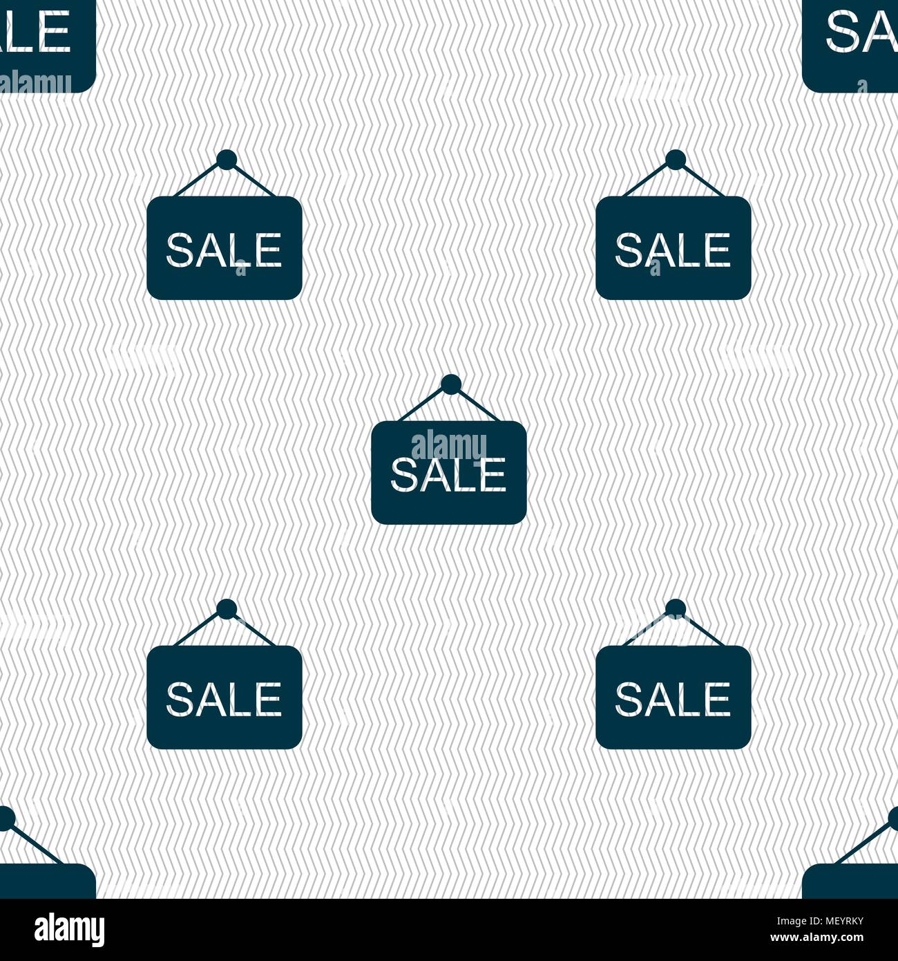 Sale icon sign. Seamless pattern with geometric texture. Vector ...