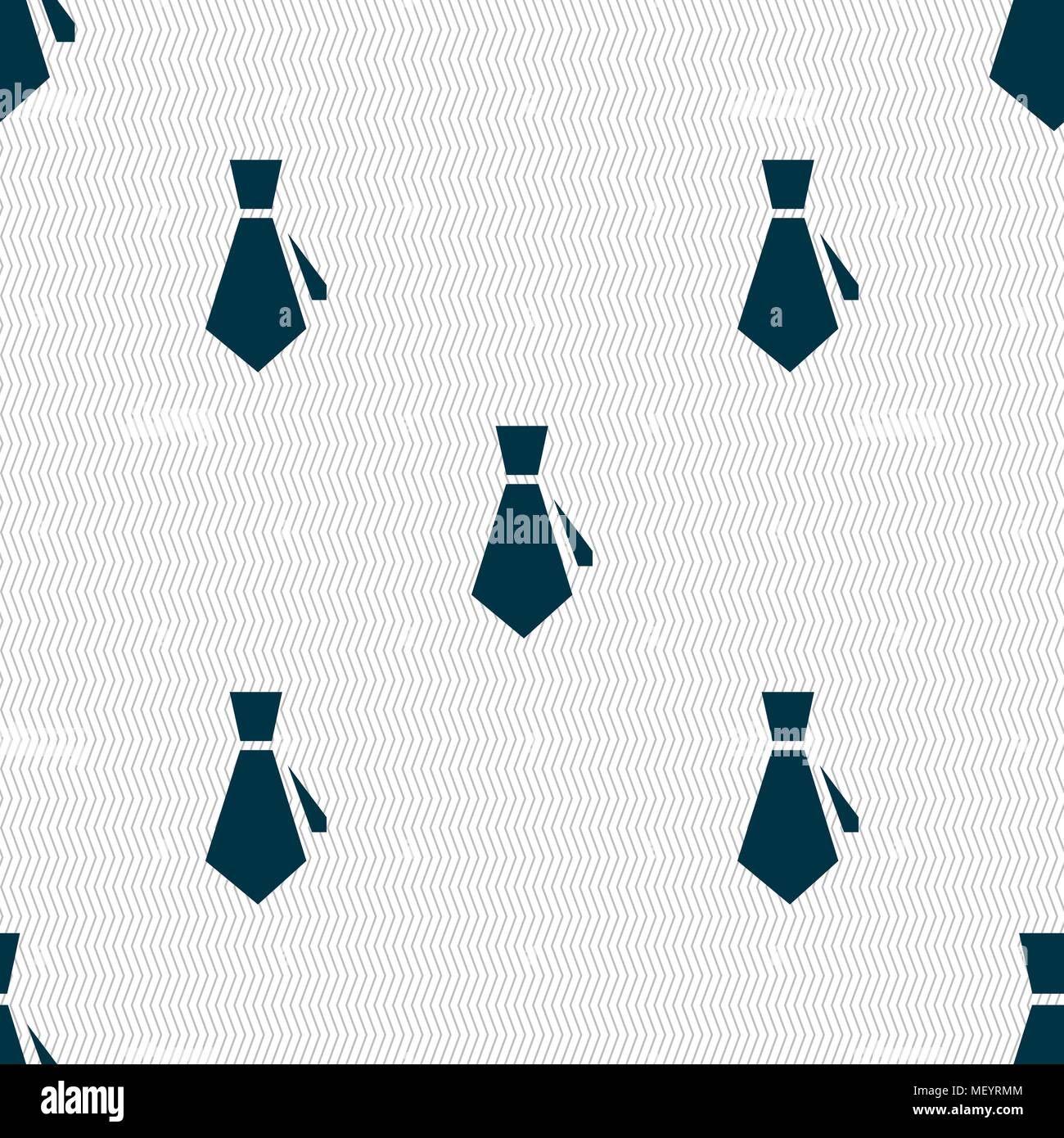 tie icon sign. Seamless pattern with geometric texture. Vector ...