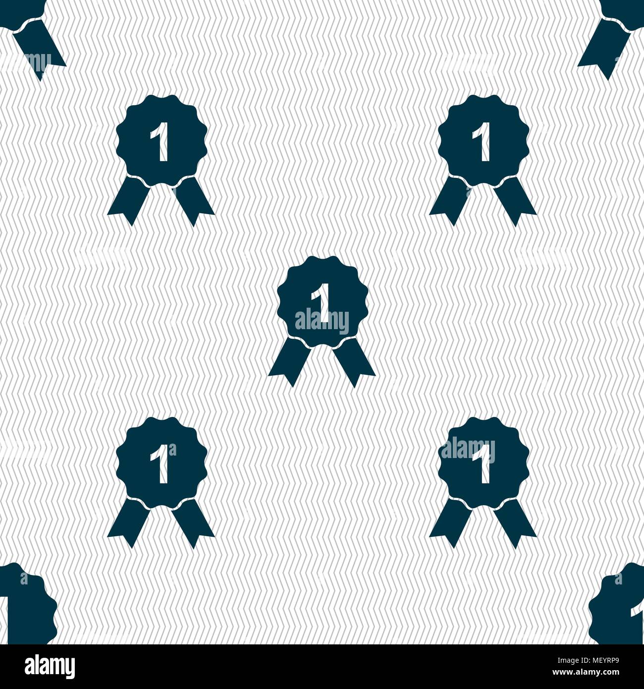 award medal icon sign. Seamless pattern with geometric texture. Vector ...
