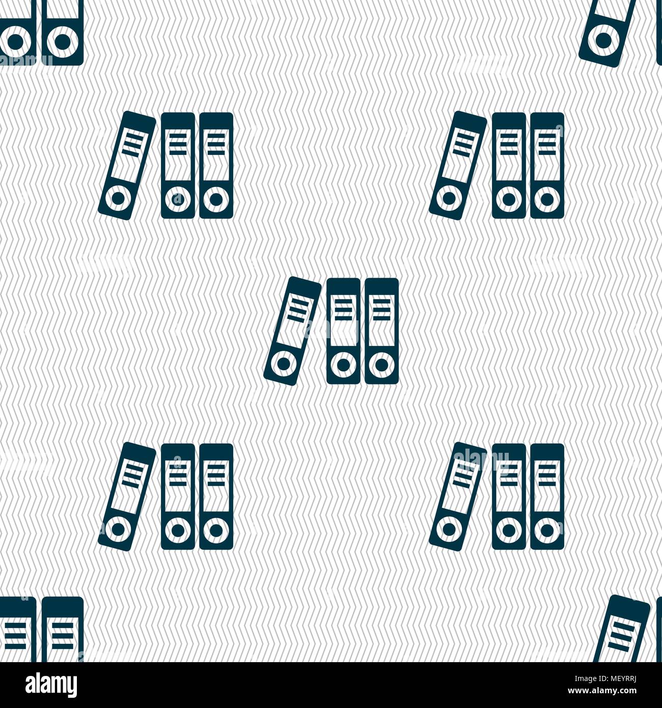 binders icon sign. Seamless pattern with geometric texture. Vector ...