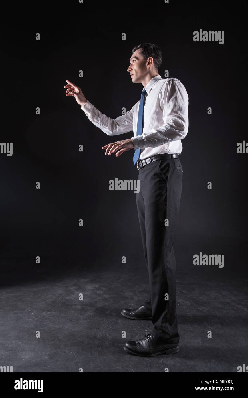 Smart nice man doing his job Stock Photo - Alamy