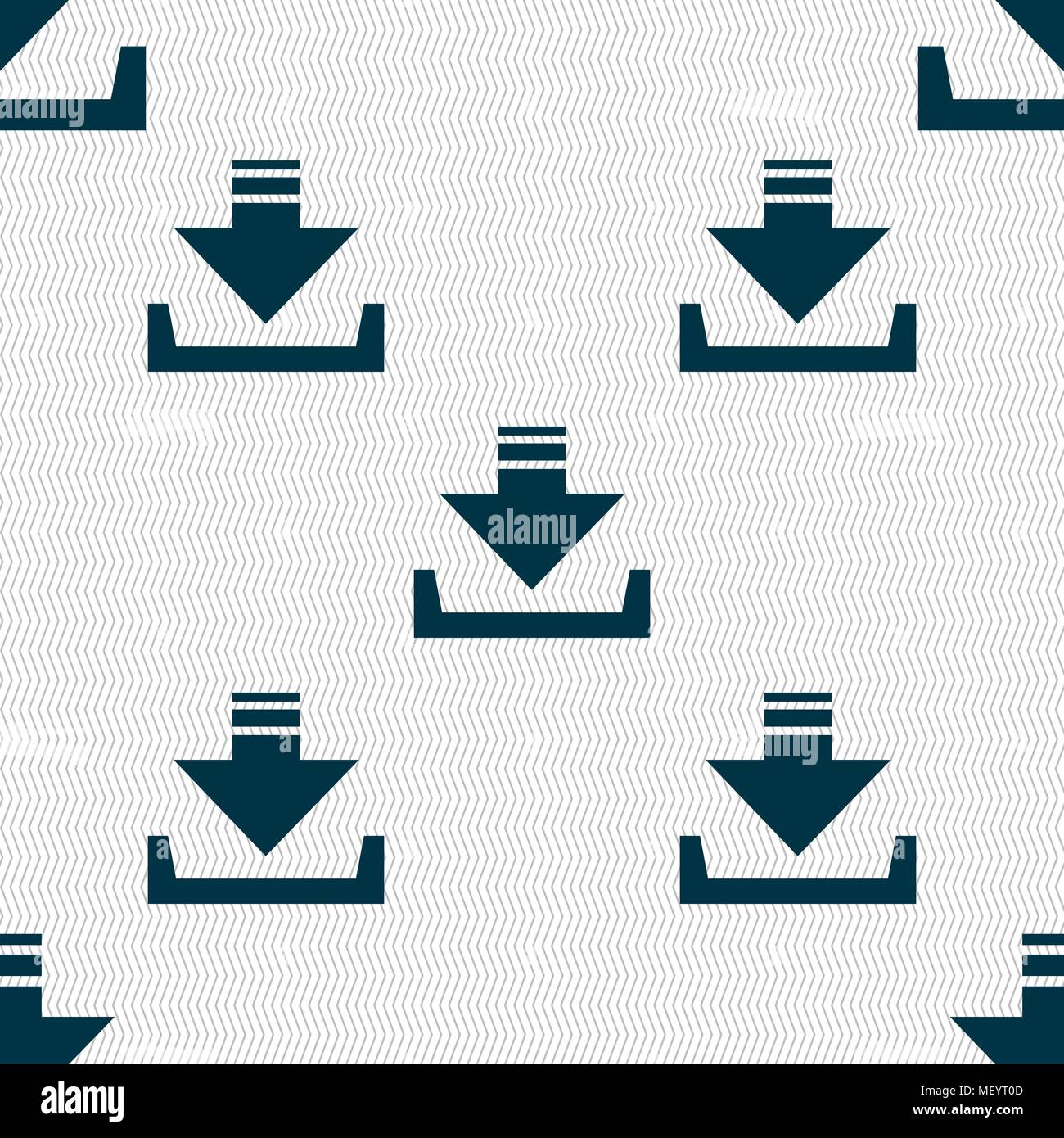 Restore icon sign. Seamless pattern with geometric texture. Vector ...