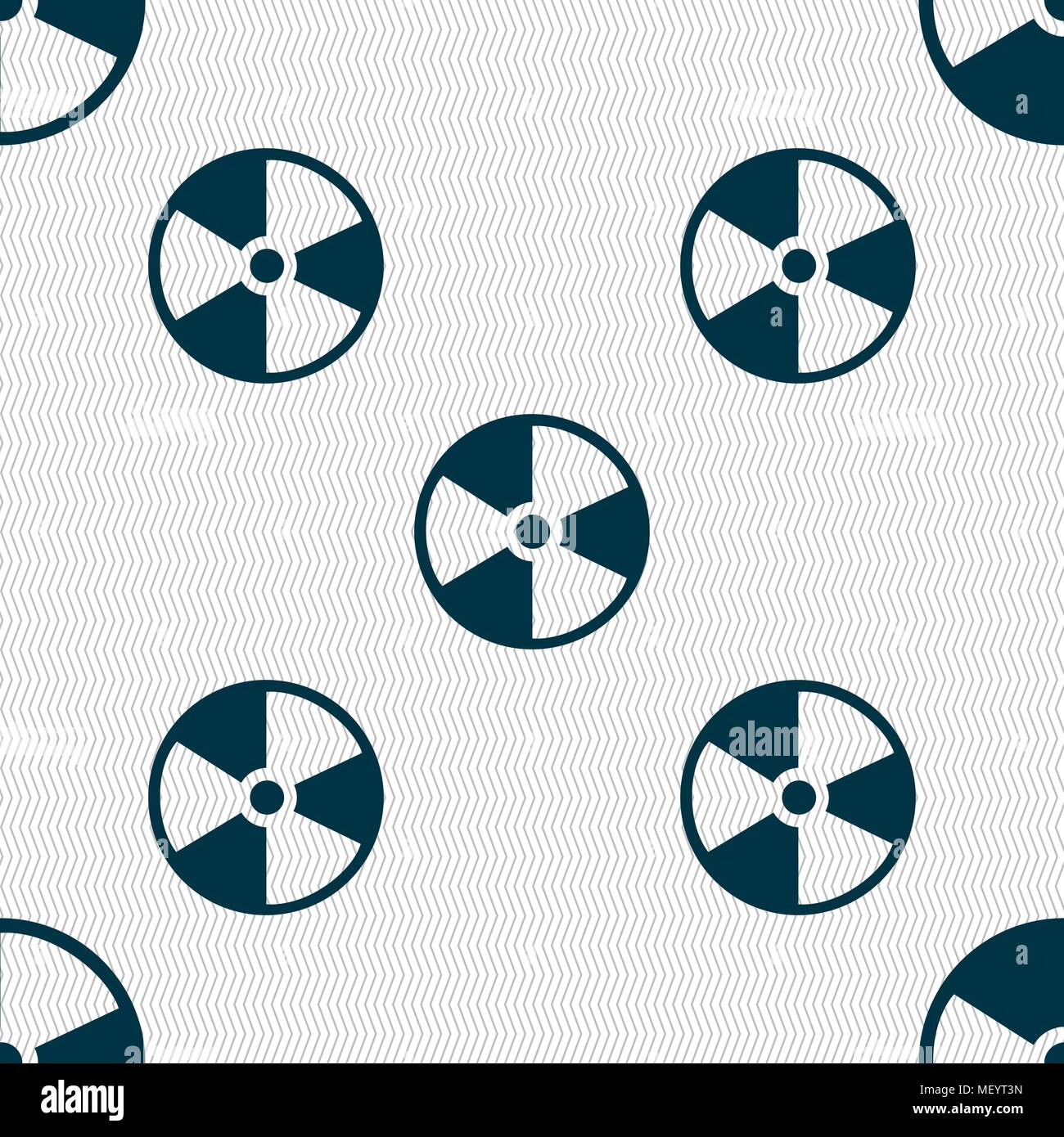 radioactive icon sign. Seamless pattern with geometric texture. Vector ...