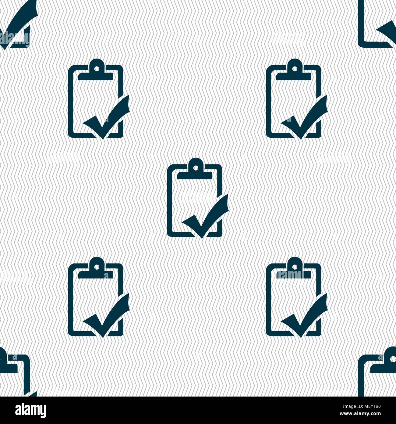 Document grammar control, Test, work complete icon sign. Seamless ...