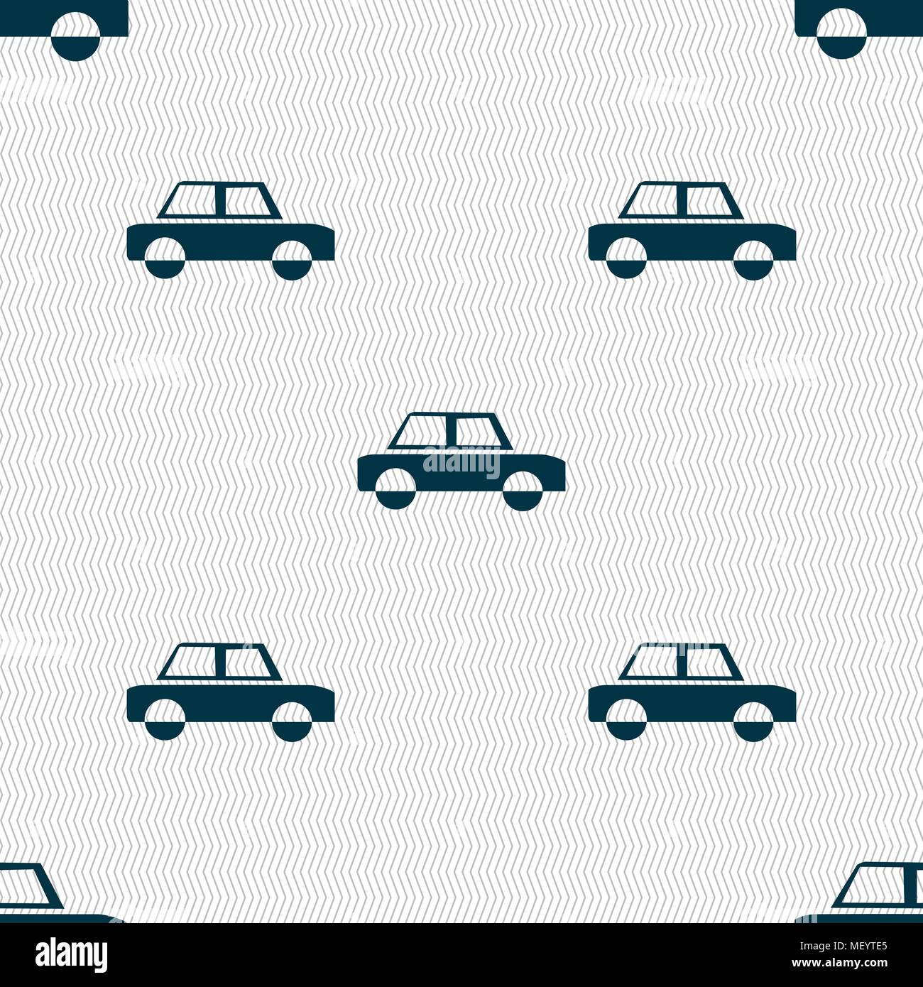 Car icon sign. Seamless pattern with geometric texture. Vector ...