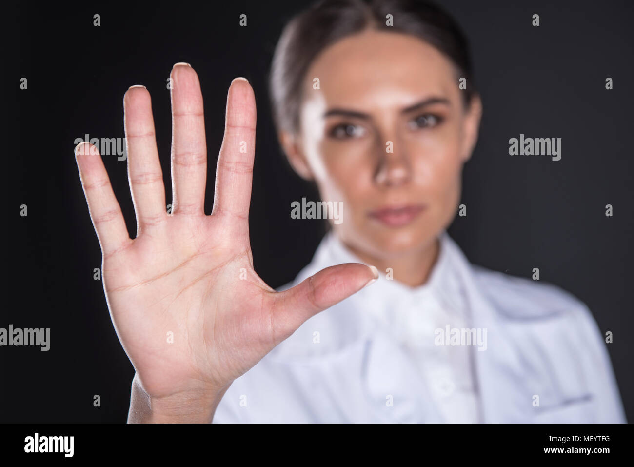 Selective focus of a female hand Stock Photo - Alamy