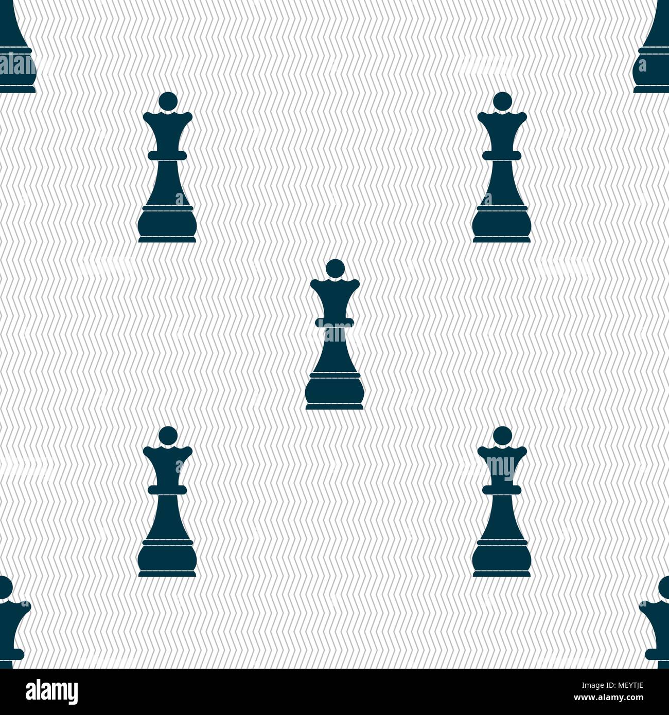 Chess Queen sign. Seamless pattern with geometric texture. Vector ...