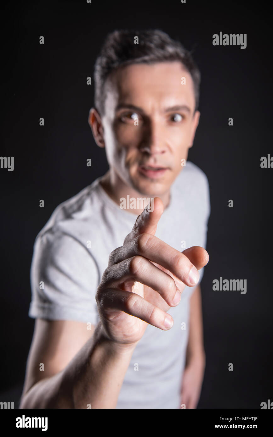 Selective focus of male fingers Stock Photo - Alamy