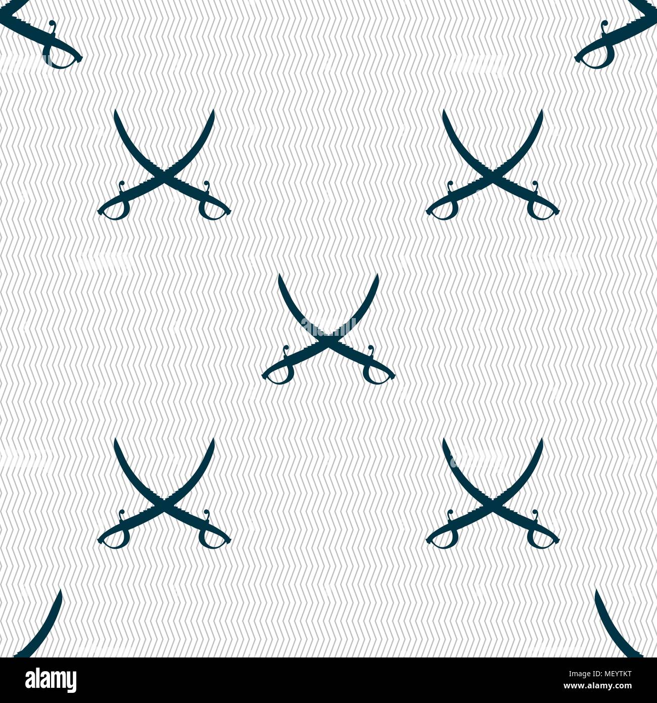 Crossed saber sign. Seamless pattern with geometric texture. Vector ...