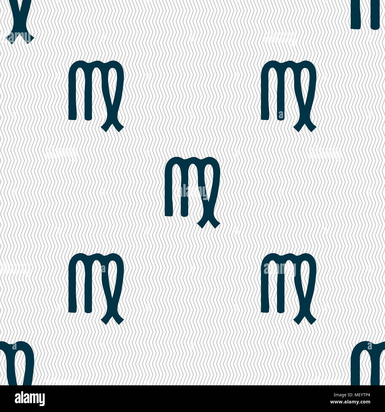 Virgo sign. Seamless pattern with geometric texture. Vector ...