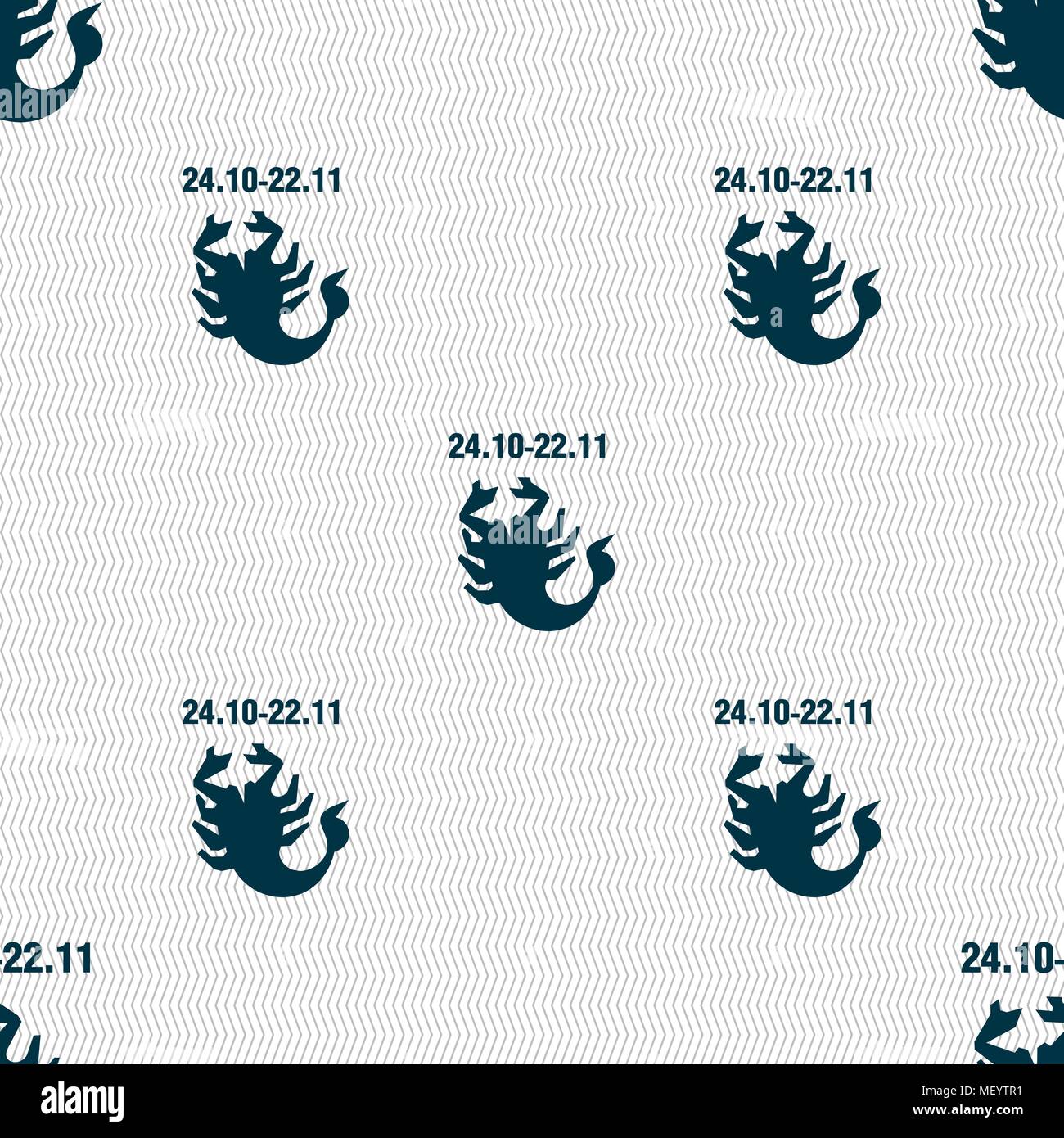 Scorpio sign. Seamless pattern with geometric texture. Vector ...