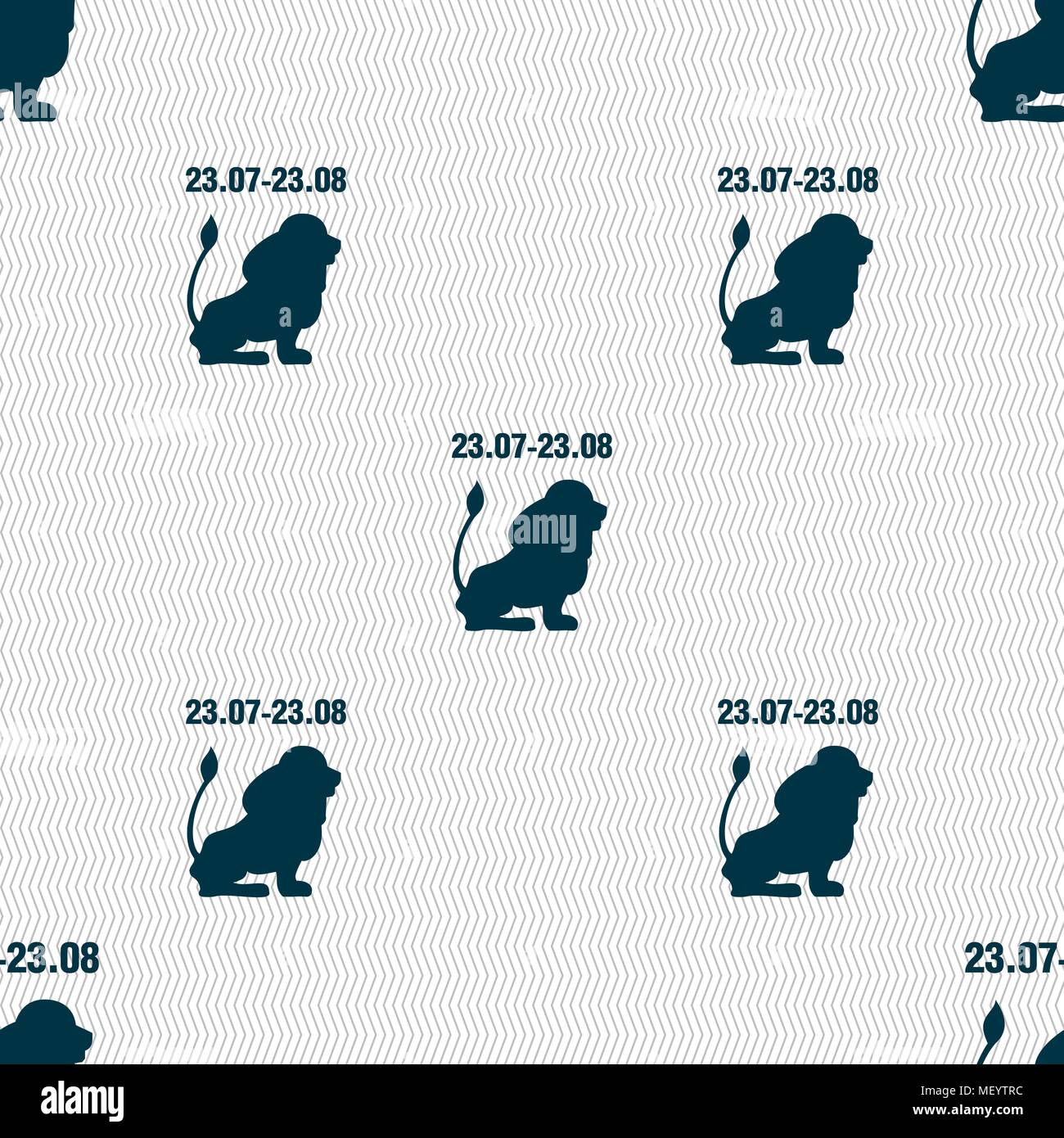 Leo zodiac sign. Seamless pattern with geometric texture. Vector ...