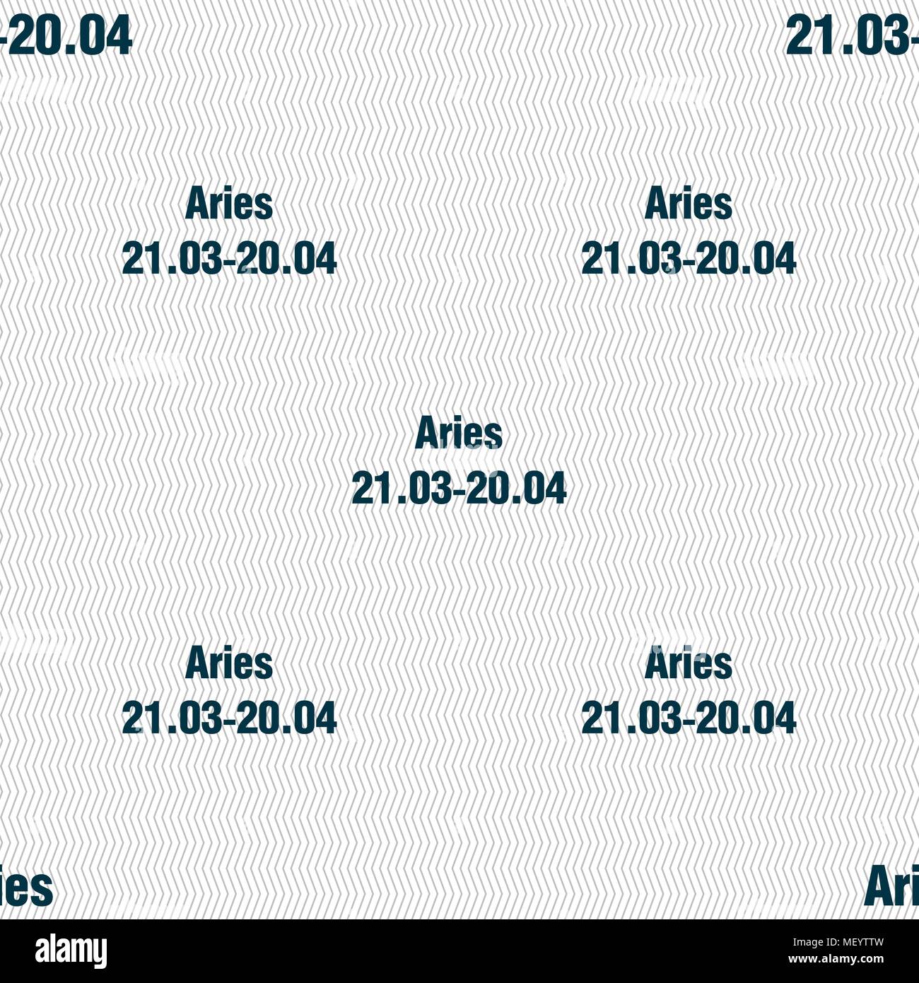 Decorative Zodiac Aries sign. Seamless pattern with geometric texture ...