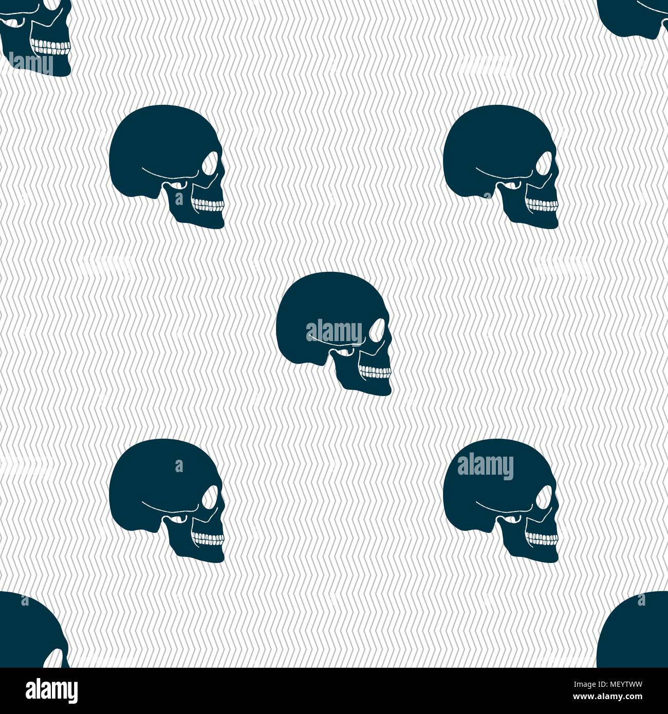Skull sign. Seamless pattern with geometric texture. Vector ...