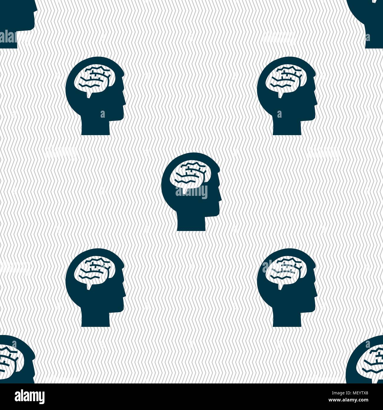 Brain sign. Seamless pattern with geometric texture. Vector ...