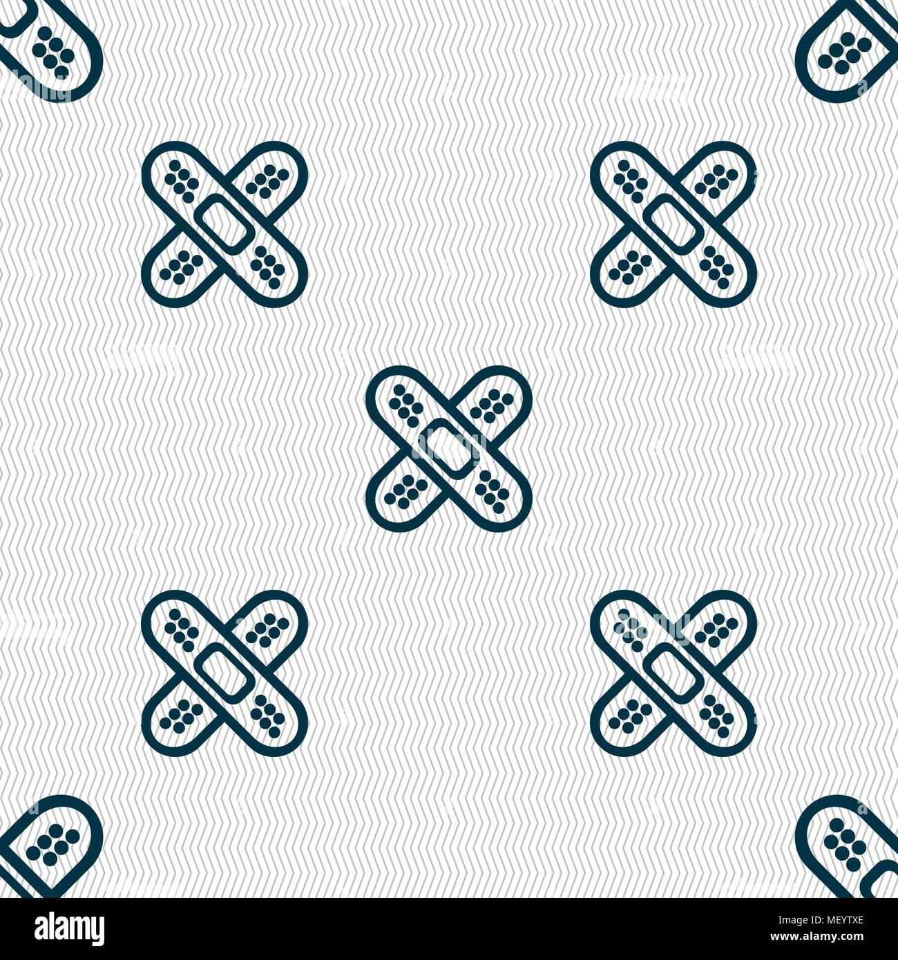 adhesive plaster sign. Seamless pattern with geometric texture. Vector ...