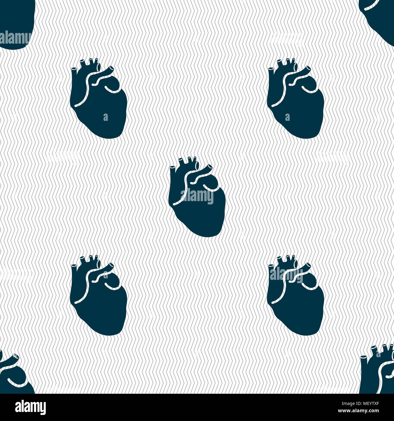 Human heart sign. Seamless pattern with geometric texture. Vector ...