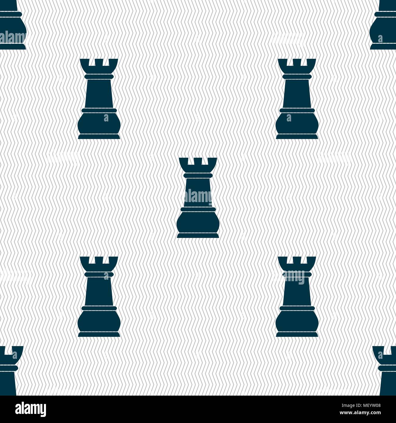 Chess Rook sign. Seamless pattern with geometric texture. Vector ...