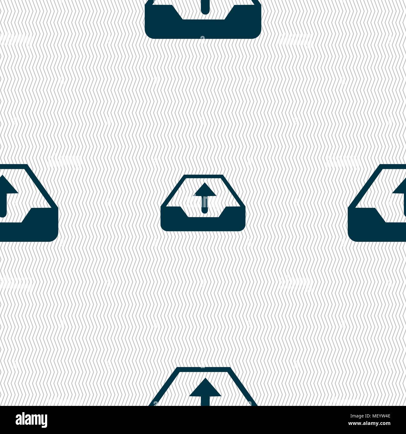 Backup icon sign. Seamless pattern with geometric texture. Vector ...