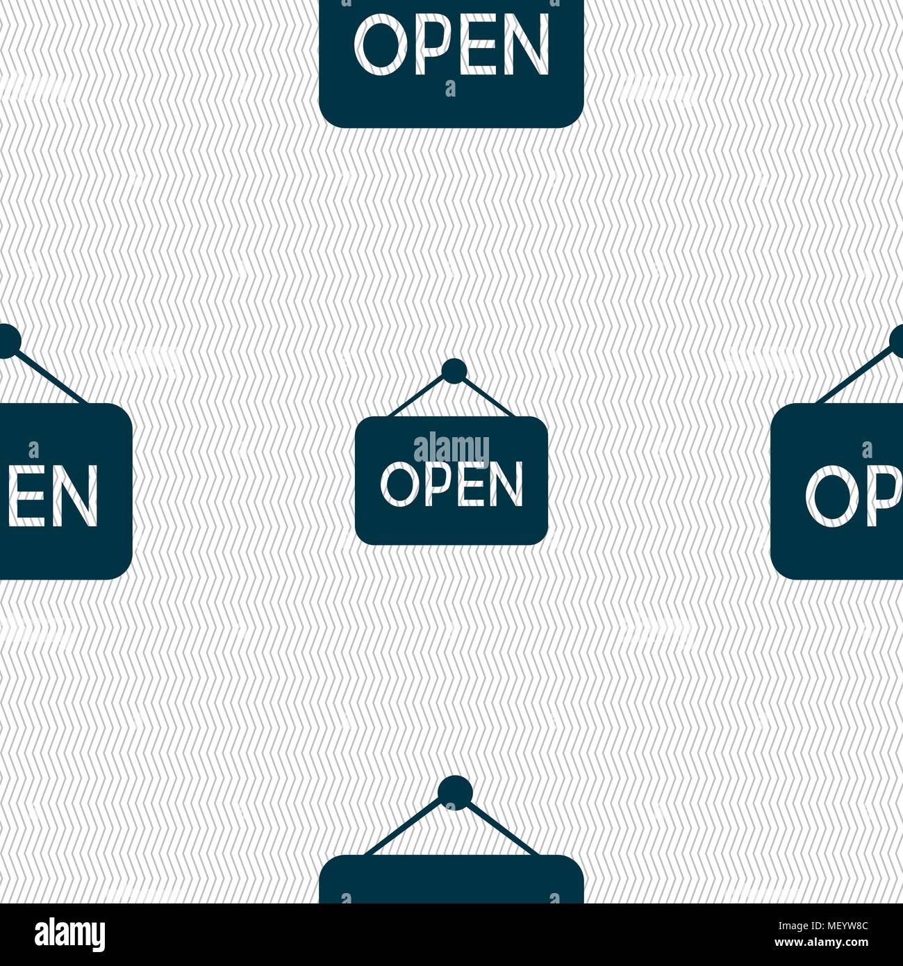 open icon sign. Seamless pattern with geometric texture. Vector ...