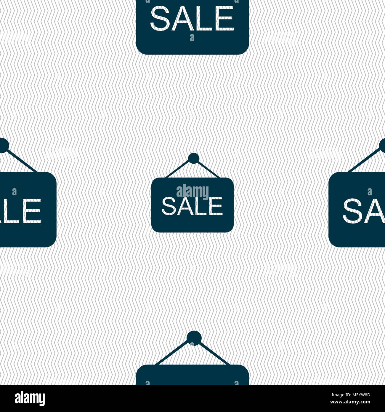 Sale icon sign. Seamless pattern with geometric texture. Vector ...