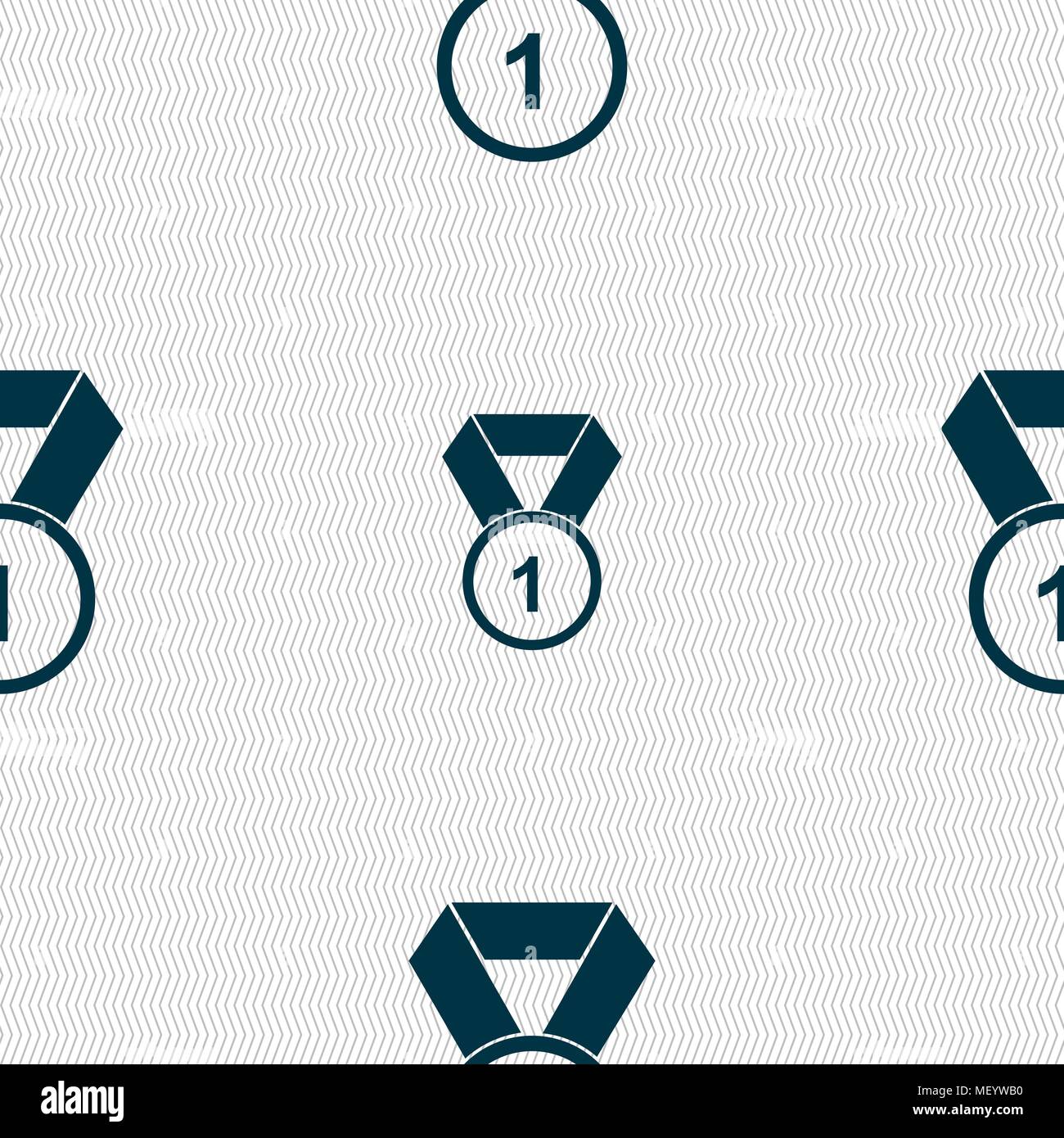 award medal icon sign. Seamless pattern with geometric texture. Vector ...